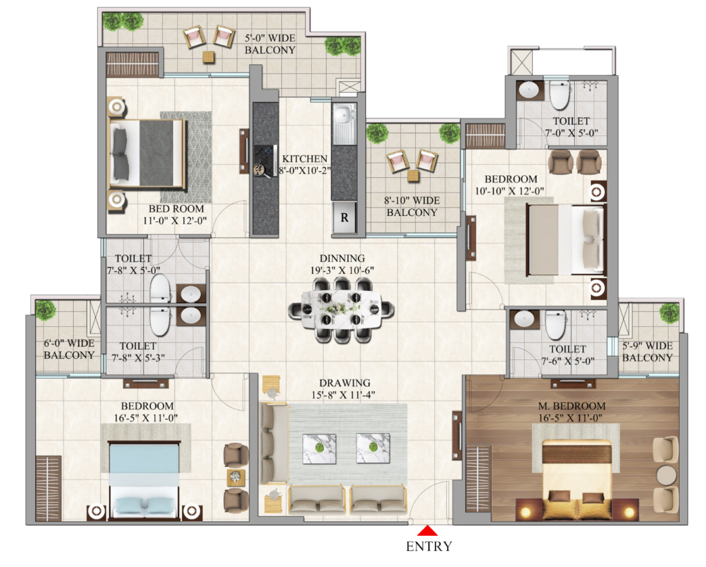 3/4 BHK Luxury Apartments in Ghaziabad - AIGIN Royal Park